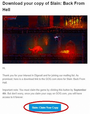 【無料配布】2D横スクロールアクションゲーム「Slain: Back from Hell」のGOGキーが無料配布中 | ジュウシマツの鳥小屋